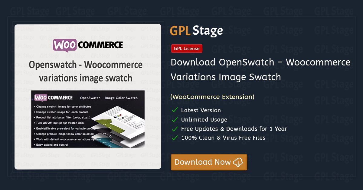 OpenSwatch – Woocommerce Variations Image Swatch