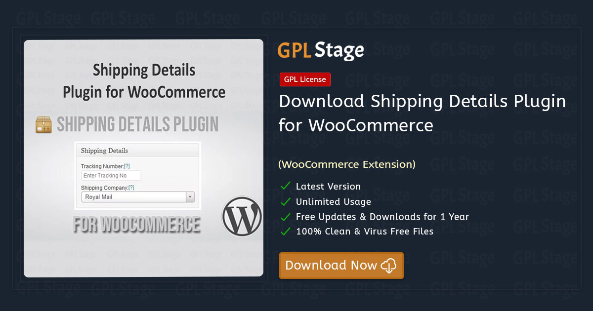 Shipping Details Plugin for WooCommerce
