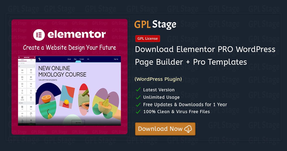 Elementor PRO - WordPress Page Builder Plugin
