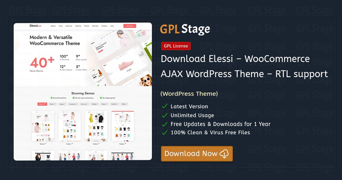 Elessi – WooCommerce AJAX WordPress Theme – RTL Support