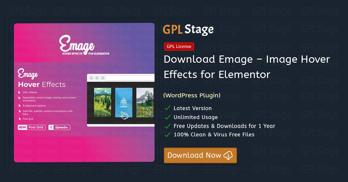 Emage – Image Hover Effects for Elementor
