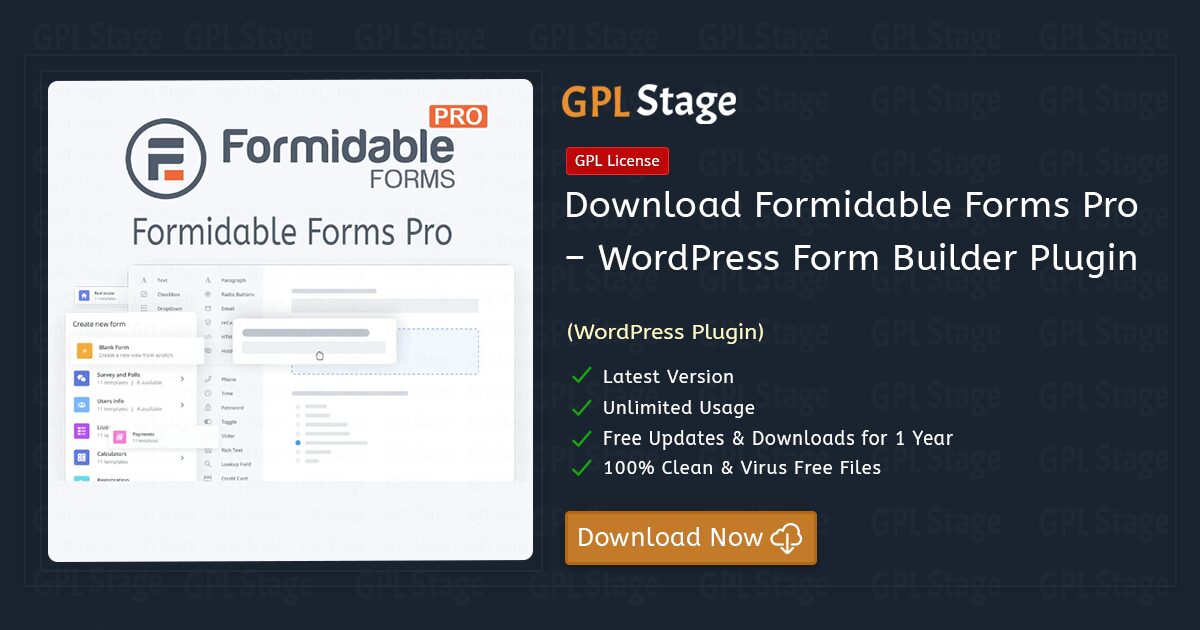 Formidable Forms Pro