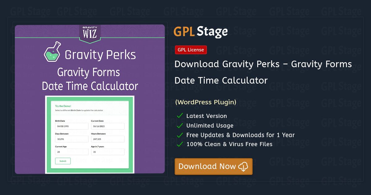Gravity Perks Date Time Calculator