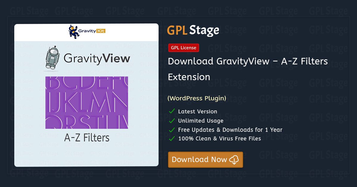GravityView – A-Z Filters Extension