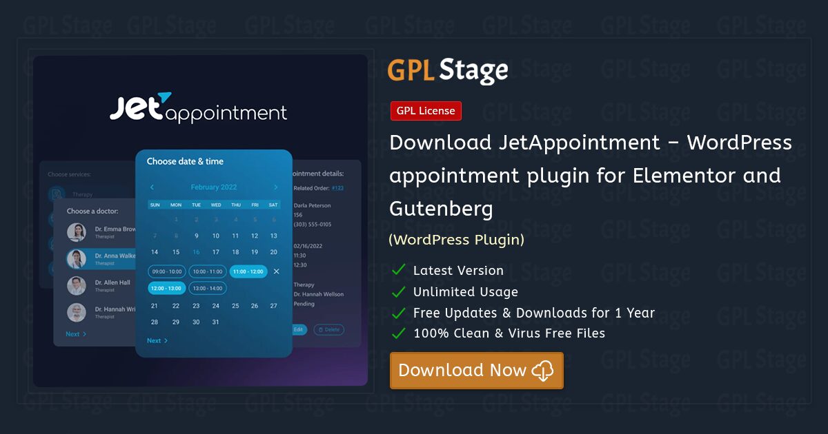 JetAppointment | WordPress Appointment Plugin for Elementor and Gutenberg