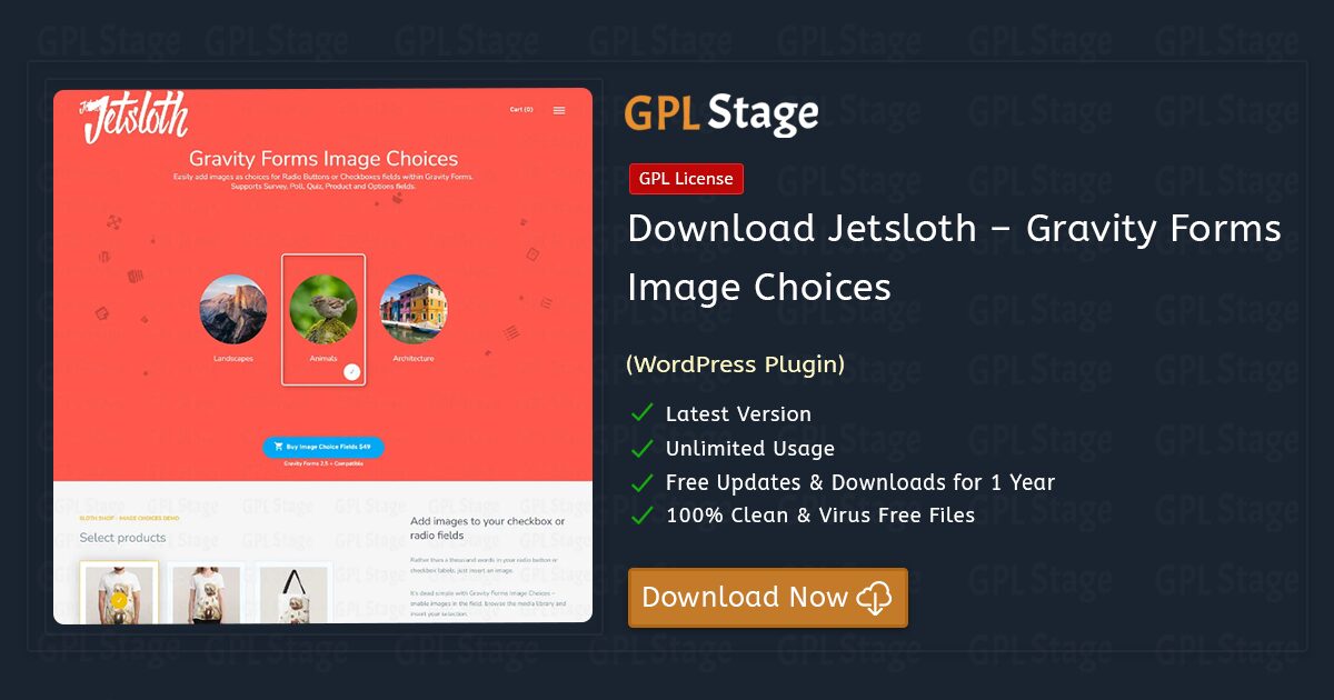 Jetsloth – Gravity Forms Image Choices