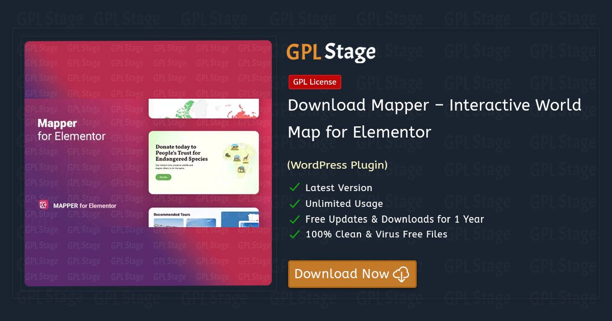 Mapper Interactive World Map For Elementor