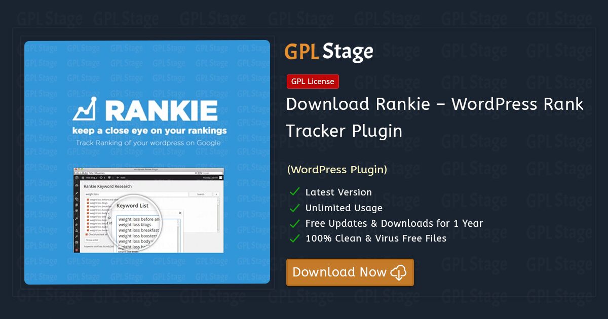 Rankie – WordPress Rank Tracker Plugin