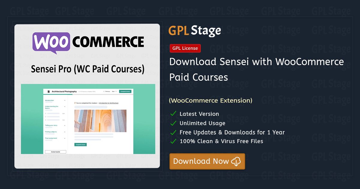Sensei Pro (WC Paid Courses)