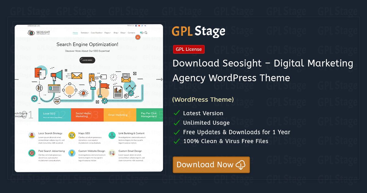 Seosight - Digital Marketing Agency WordPress Theme