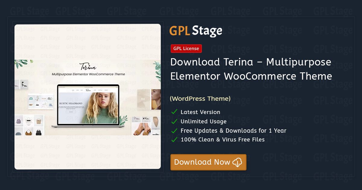 Terina – Multipurpose Elementor WooCommerce Theme