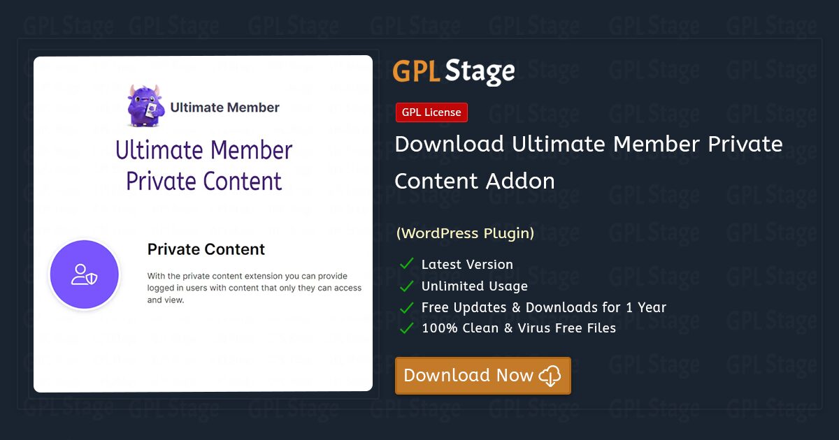 Ultimate Member Private Content Addon
