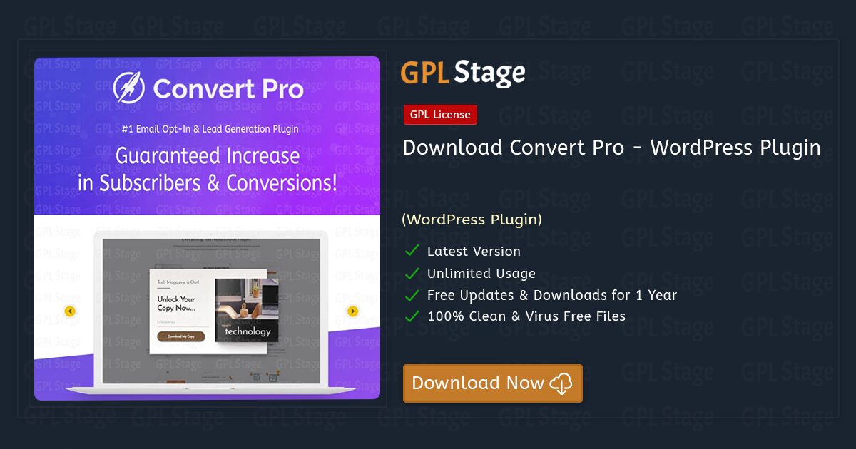 Convert Pro - The Best Lead Generation Tool for WordPress