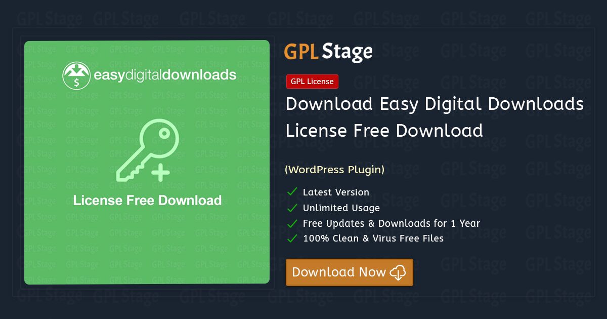 Easy Digital Downloads License Free Download