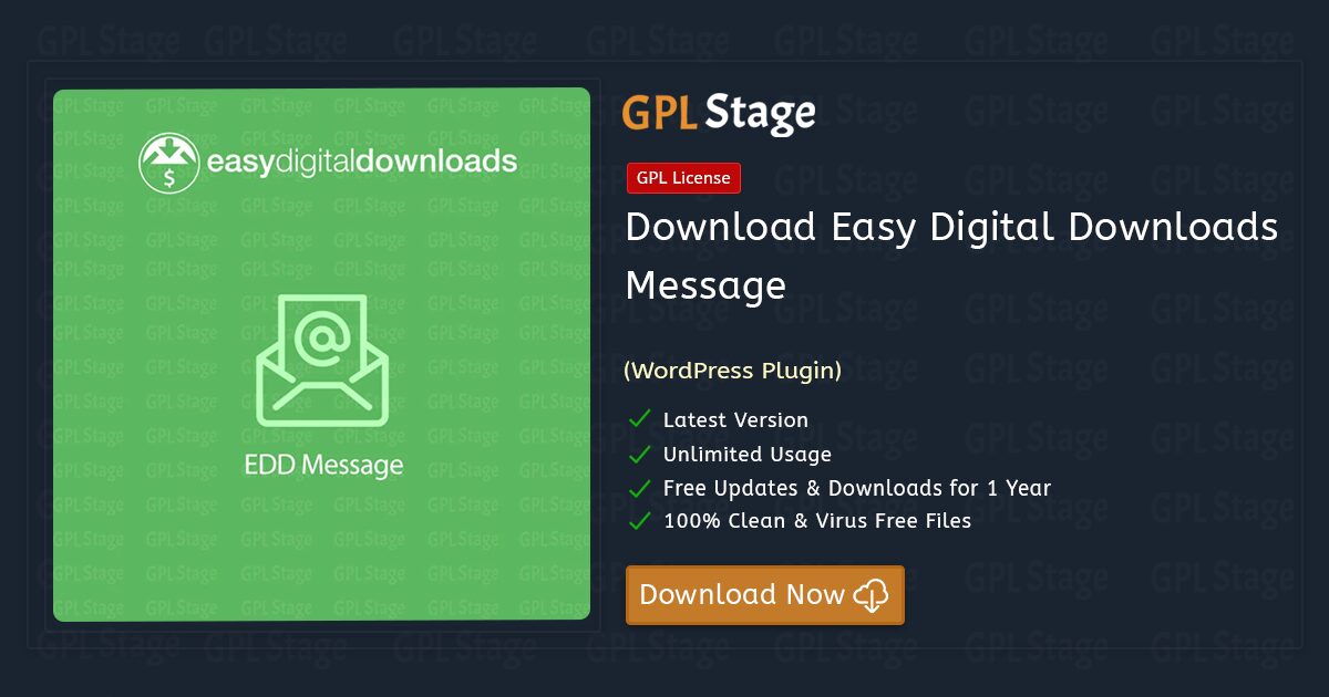 Easy Digital Downloads Message
