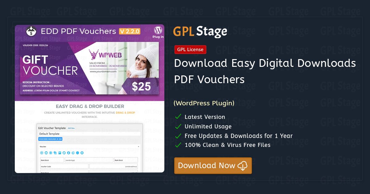 Easy Digital Downloads – PDF Vouchers