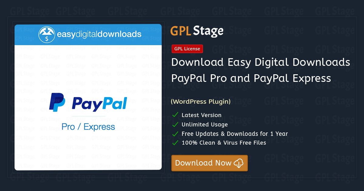 Easy Digital Downloads PayPal Pro and PayPal Express
