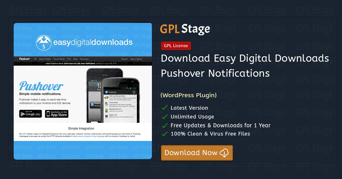 Easy Digital Downloads Pushover Notifications