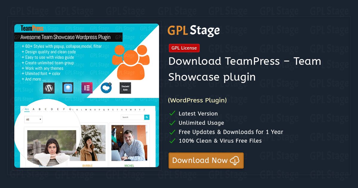 TeamPress – Team Showcase Plugin