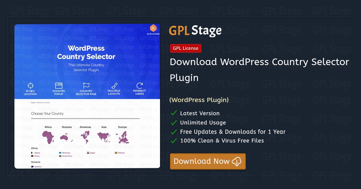 Wordpress Country Selector