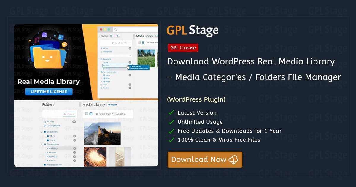 Real Media Library: Media Library Folder & File Manager for Media ...
