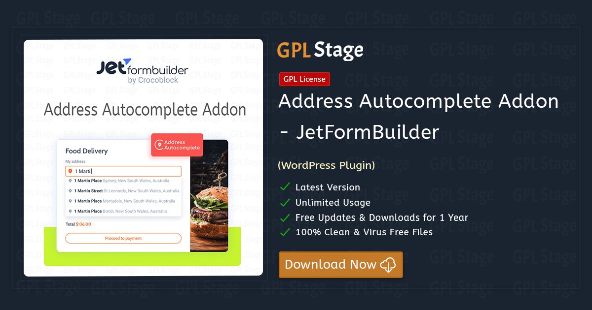 JetFormBuilder – Address Autocomplete Addon