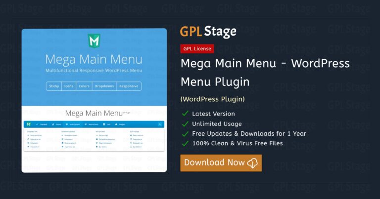 Mega Main Menu - WordPress Menu Plugin
